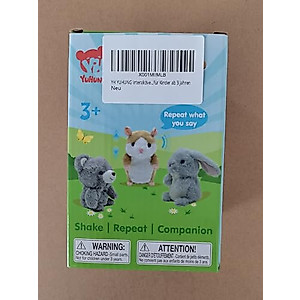 YH YUHUNG Interactive Talking Hamster Toy Repeats What You Say, Mimics Your Voice with High-Pitched Tone & Head Nodding, Soft, Durable Plush Hamster Stuffed Animal Repeating Toy for Kids