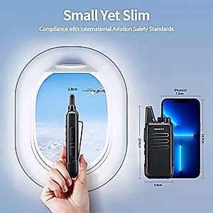 NXGKET Walkie Talkies for Adults Long Range 4 Pack, Rechargeable 2-Way Radio Walkie Talkie with 1500mAh Li-ion Battery Earpiece Charge Cable Belt Clip for Commercial Cruises Hunting Hiking