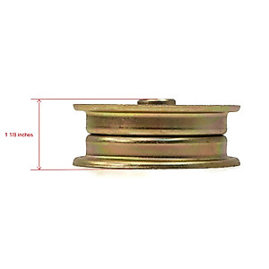 Flat Idler Pulley Compatible with 9753 EXMARK 1-323285 (3/8-inches X 2-3/4-inches)