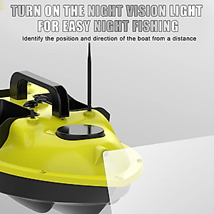 Serounder RC Fishing Boat, Upgraded Version Bait Boat for Carp Fishing Bait Nesting Ship, 3 Bait, 2KG Load, 2 Motors, 300 Meters Range, Control, Auto Return (US Plug)