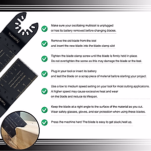 Yuanshikj (50PC,1-3/8") Wood Plastics Universal Oscillating Multitool Saw Blades,Oscillating Tool Blade,Professional Quick Release Durable, Multi Tool Blades Kits
