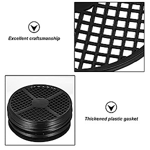 HANABASS 20 pcs Plastic Drainage Bonsai Office from Gaskets Away Screens Bottom Flowing Net Mats Size Loss Pot Pad Breathable Plant Keep Garden with M Planter for Soil Patio Home Hollow
