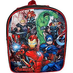 Ruz Avengers Toddle Boy 12 Inch Mini Backpack (Black-Red)