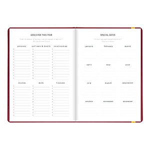 Letts of London Raw Weekly/Monthly Planner, 12 Months, January to December, 2024, Sewn Binding, A5 Size, 8.25" x 5.875", Multilingual, Berry (C082310-24)
