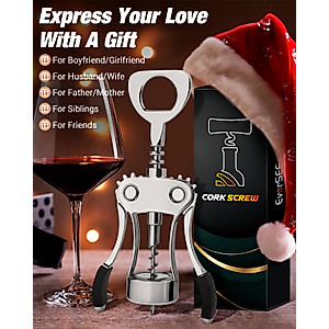 Christmas Stocking Stuffers for Men Women Wine Opener Gifts for Adults Wine Bottles Opener Wing Corkscrews Valentine's Birthday Unique Gadgets Ideas for Dad Father Mom Him Her Who Have Everything