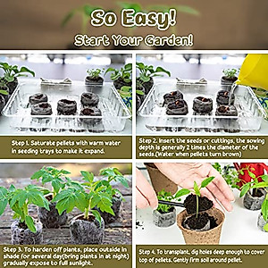 Legigo 500 Pcs 30mm Peat Pellets Starter Pods, Compressed Starting Plugs Pellet Fiber Soil Helps to Avoid Root Shock for Garden Planting Herb Flower Vegetables
