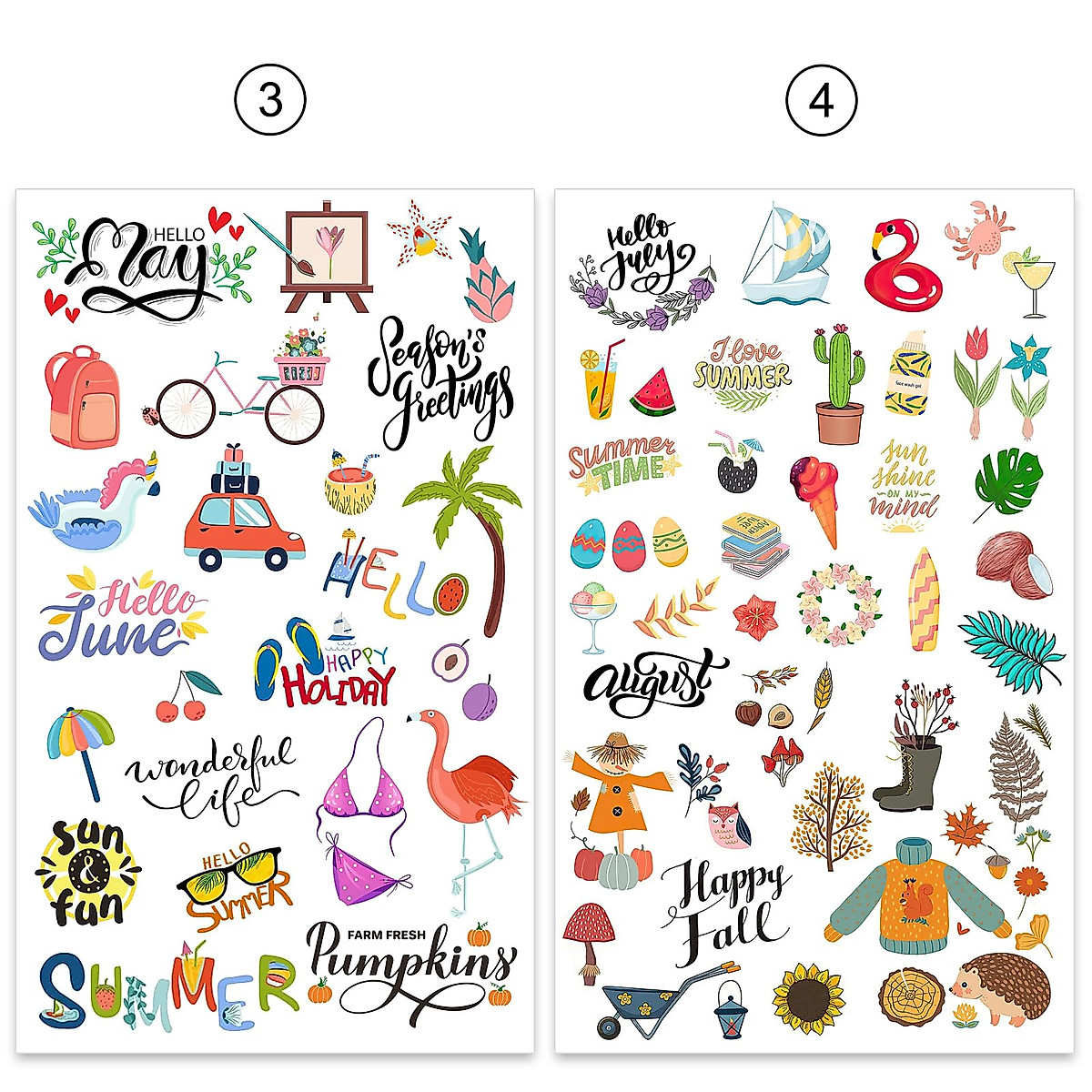 CIEMODA Holiday Seasonal Planner Stickers,Scrapbook Stickers,Vintage Seasonal Sticker,Daily Planners,Calendar Stickers for Adults Women Girls