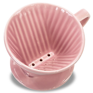 LHUKSGF Pour Over Ceramic - Coffee Dripper Ceramic Coffee Maker with 3 Holes Flat Bottom, Porcelain Slow Filter Cone for Travel, Camping, Office, Home, Coffee Maker Brew