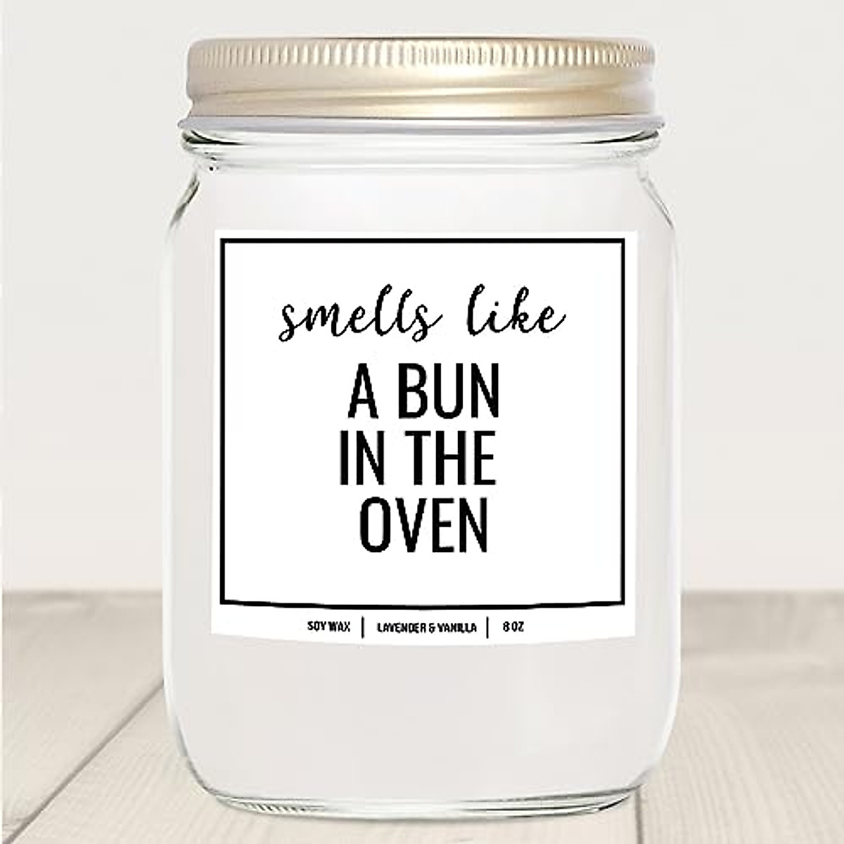 YouNique Designs Pregnancy Announcement Candle for Grandparents Dad Family Uncle Aunt, 8 Oz, Pregnancy Reveal to Parents, White All Natural Soy Vegan Aromatherapy Candles (Lavender & Vanilla)