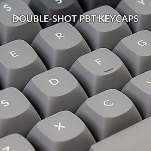 Keychron Q2 Wired Custom Mechanical Keyboard Knob Version, 65% Layout QMK/VIA Programmable Macro with Hot-swappable Gateron G Pro Brown Switch Double Gasket Compatible with Mac Windows Linux (Grey)