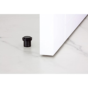 Door Stop I-181 Series (Black Lacquered Stainless Steel - Black Rubber, 0,79x0,99)