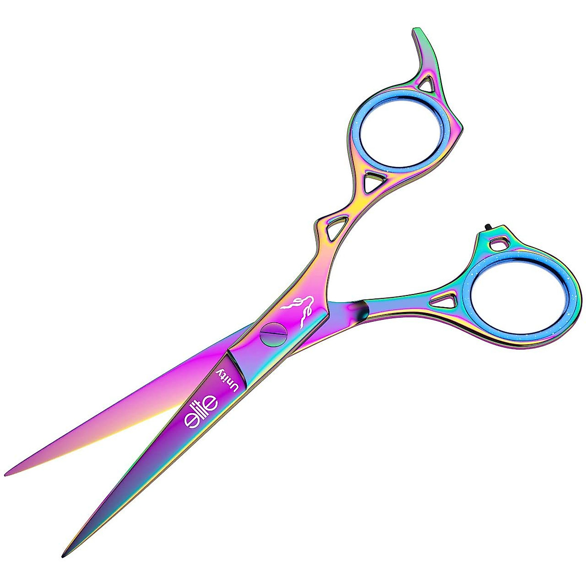 Hair Cutting Scissors, Barber Scissors-Elite Unity 6.5 inch Professional Hair Scissors-Razor Edge Sharp Scissors for Barber Kit, Haircut, Trimming, Men/Women.For Home and Salon Use. (Rainbow)