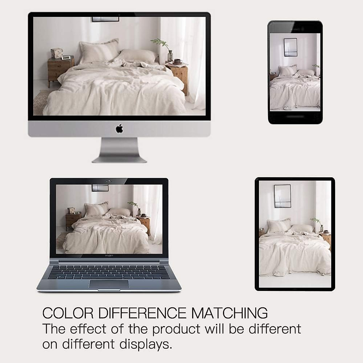 Simple&Opulence 100% Washed Linen Duvet Cover with Embroidered, 3 Pieces Soft Farmhouse Comforter Set with Button Closure,1 Duvet Cover and 2 Pillowshams (California King,Natural Linen)