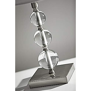 Adesso 1585-22 Olivia 3-Piece Floor Lamp Set, 60.5 in./23 in., 150W, Brushed Steel/White, 3 Steel Lamps