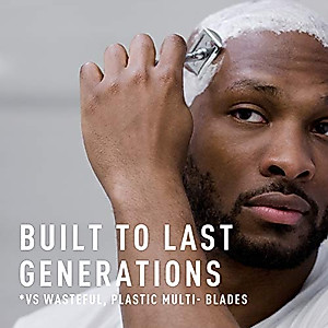 Bevel Safety Razor with Brass Weighted Handle and 10 Double Edge Safety Razor Blade Refills, Single Blade Razor for Men, Designed for Coarse Hair to Prevent Razor Bumps