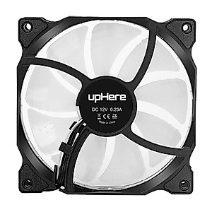 uphere 3-Pack Long Life Computer Case Fan 120mm Cooling Case Fan for Computer Cases Cooling 15LED White,15W3-3