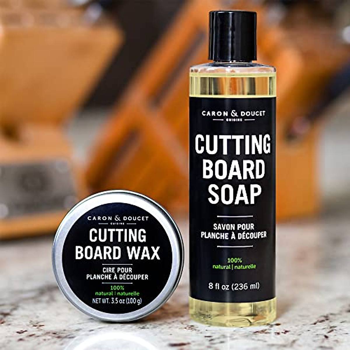 Caron & Doucet - Ultimate Cutting Board Maintenance Kit - Cutting Board Oil, Cutting Board Soap, Cutting Board Wax