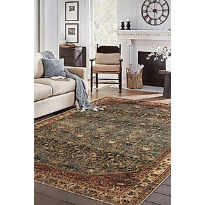 Keen Home Design Machine Washable Area Rugs with Non-Slip Backing, Ideal for Hallway, Living Room, Bedroom, Kitchen and Laundry Room, Vintage Moroccan and Low Pile Rug - (5' x 7')