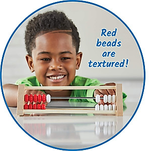 hand2mind 20 Bead Wooden Sensory Rekenrek, Abacus for Kids Math, Math Manipulatives Kindergarten, Counting Rack for Kids, Counters for Kids Math, Educational Toys for Elementary Kids (Set of 1)