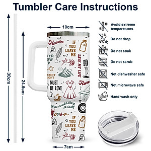 34HD Gifts for Women, Stainless Steel Tumbler with Lid, Coffee Travel Mug, Double-Wall Vacuum Insulated Tumbler, Leak Proof Drinking Cup, Male Singer Tumbler