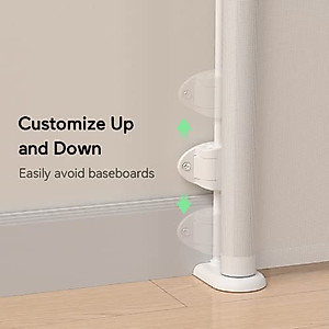 Retractable Baby Gate, Momcozy Mesh Baby Gate or Mesh Dog Gate, 33" Tall,Extends up to 55" Wide, Child Safety Gate for Doorways, Stairs, Hallways, Indoor/Outdoor