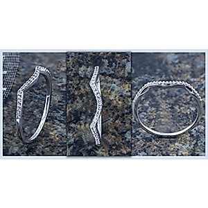 Dazzlingrock Collection Round White Diamond Enhancer Wedding Band for Women (0.12 ct, Color I-J, Clarity I1-I2) in 14K White Gold, Size 7