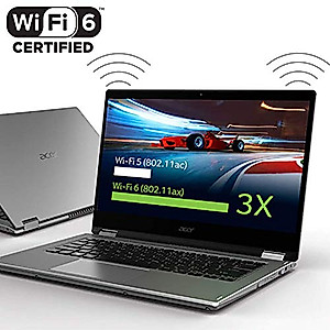 Acer Spin 3 Convertible Laptop, 14" FHD IPS Touch, Intel Core i5-1035G4, 8GB LPDDR4, 512GB NVMe SSD, WiFi 6, Backlit KB, Fingerprint Reader, Rechargeable Active Stylus, SP314-54N-50W3 (Renewed)