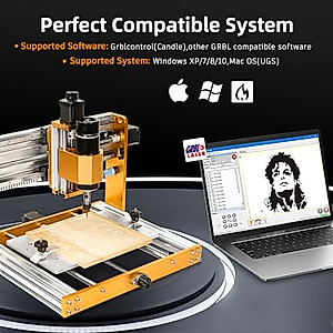 Lunyee 3018 Pro Ultra CNC Machine 500W All-Metal CNC Router Machine, Upgraded 3 Axis Engraver Machine Limit Switches & Emergency-Stop with GRBL Offline Control for Metal, Wood, Acrylic, PCB MDF