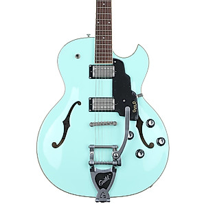 Guild Guitars Starfire I SC Semi-Hollow Body Electric Guitar, Seafoam Green, Florentine-Cut w/tremolo, Newark St. Collection
