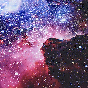 Starry Night Round Rugs, Universe Space Nebula Stars Starry Carpet Large Floor Mat for Living Room, Bedroom (Starry Night, 2.6 ft Diameter)