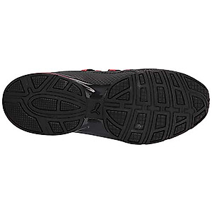 PUMA mens Axelion Running Shoe, Black/High Risk Red, 10.5 US