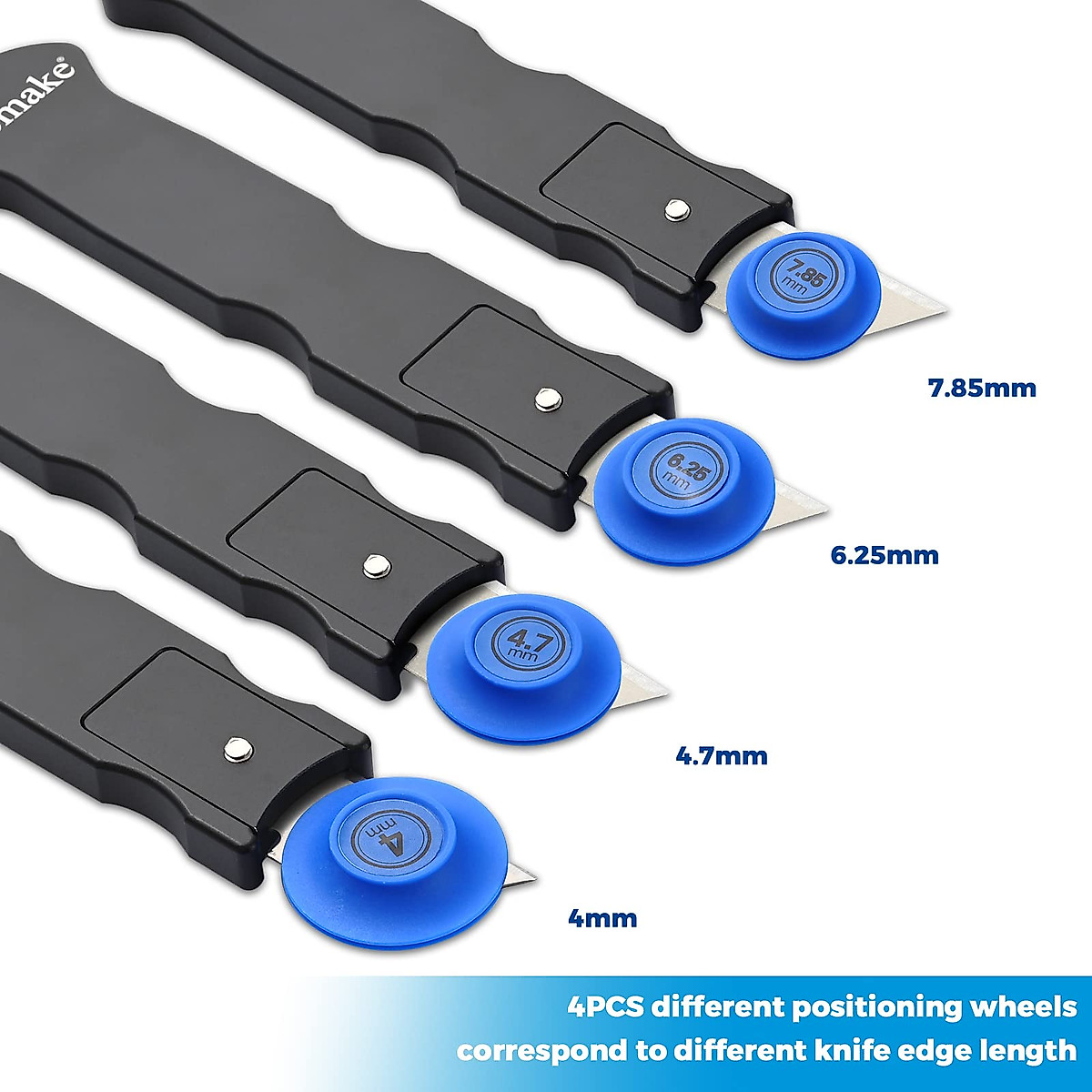 Gomake Vinyl Wrap Cutter Car Coating Film Window Tint Cutting and Trimming Alloy Roller Positioning Knife Paperback Slitter Knife Car Wrap Film Vinyl Gap-Cutter for Car Wrapping,Wallpaper Pasting