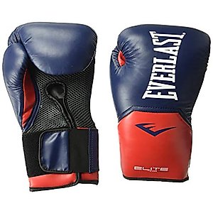 Everlast Elite Pro Style Training Gloves, Blue/Red, 14 oz
