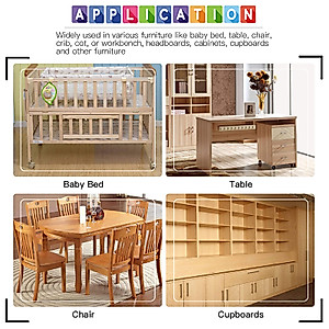 Glarks 141Pcs Baby Bed Crib Screws Hardware Replacement Kit, M6x20/ 30/40/ 50/60/ 70/ 80mm Black Hex Socket Cap Screws and Nuts Assortment Kit with a Allen Wrench for Chair Table Cabinets Furniture