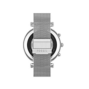 Fossil Carlie Gen 6 Hybrid 38mm Stainless Steel Mesh Smart Watch,Fitness Tracker Color: Silver (Model: FTW7076)
