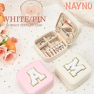 Nayno Travel Jewelry Case Graduation Gifts for Women Travel Jewelry Organizer Travel Jewelry Box Personalized Gifts Portable Trendy Stuff Birthday Gifts for Women