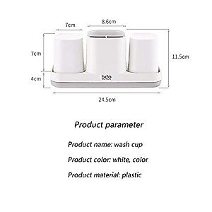 Lightweight and Comfortable mouthwash Cup, Multi-Compartment Toothbrush Cup, Simple Household Bathroom Toothbrush Cup, Safe and Durable wash Cup, Suitable for Travel and Outdoors