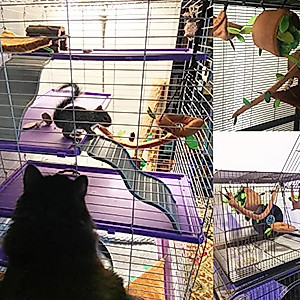 Hamster Guinea Pig Hammock, Small Animal Hanging Hammock Warm Bed House Hamster Guinea Pig Rat Cage Accessories Toys Bed Hanging Tunnel and Swing for Sugar Glider Squirrel Playing