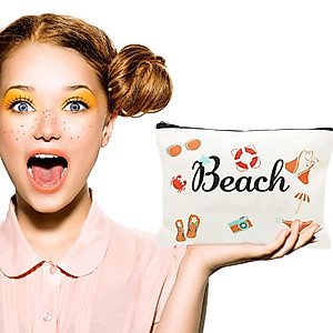 Svee 3 Pieces Beach Survival Kit Cosmetic Bag Travel Bag Pouch Bag Accessories for Birthday Appreciation Thanksgiving Day Valentine's Day