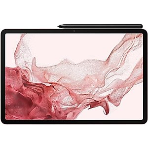 SAMSUNG Galaxy Tab S8 Android Tablet, 11” LCD Screen, 256GB Storage, Qualcomm Snapdragon, S Pen Included, All-Day Battery Ultra Wide Camera, DeX Productivity, Pink Gold (Renewed)