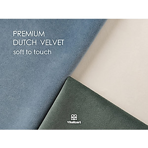 Vitalizart Velvet Ribbon Dusty Green Blue 3/8" x 15 Yd Fabric Trim 3 Rolls * 5 Yd for Christmas Wreath Decoration Craft Ornaments Gift Wrapping Bows