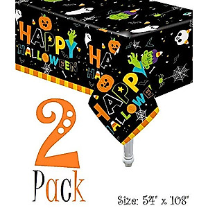 Serves 30 Complete Party Pack Cute Halloween Monsters and Ghosts 9" Dinner Paper Plates 7" Dessert Paper Plates 9 oz Cups 3 Ply Napkins 2 Table Cover Halloween Banner Halloween Party Decorations Halloween Party Supplies