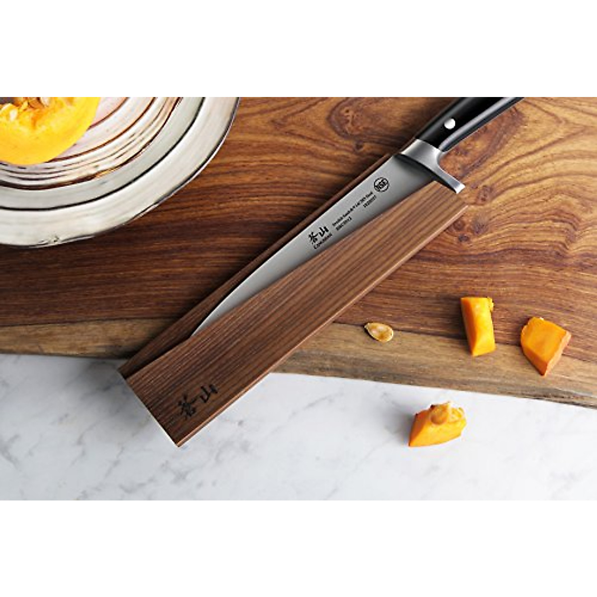 Cangshan 1021462 Solid Ash Wood Magnetic ANCHOR Knife Sheath Only for 8-Inch Chef's Knife