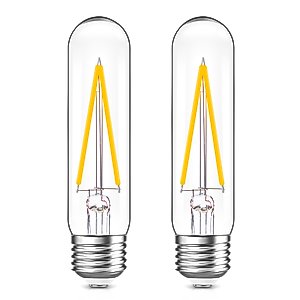 Sphoon Dimmable 4000K Natural White Light Tubular Led Bulb E26 led Light Bulb,T10 T30 Vintage LED Bulbs, 40 watt Equal 4W, Edison Lights Bulbs, AC120V, 400lm, for Chandelier Pendant Lights- 2 Pack
