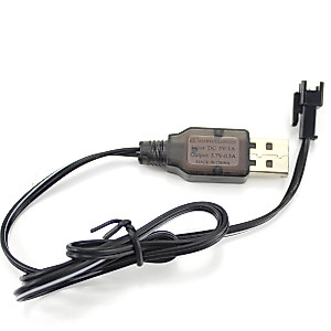 Fisca Spare Rechargeable 3.7V 800mAh Lithium Ion Battery with USB Charger, SM 2P Connector for RC Stunt Car