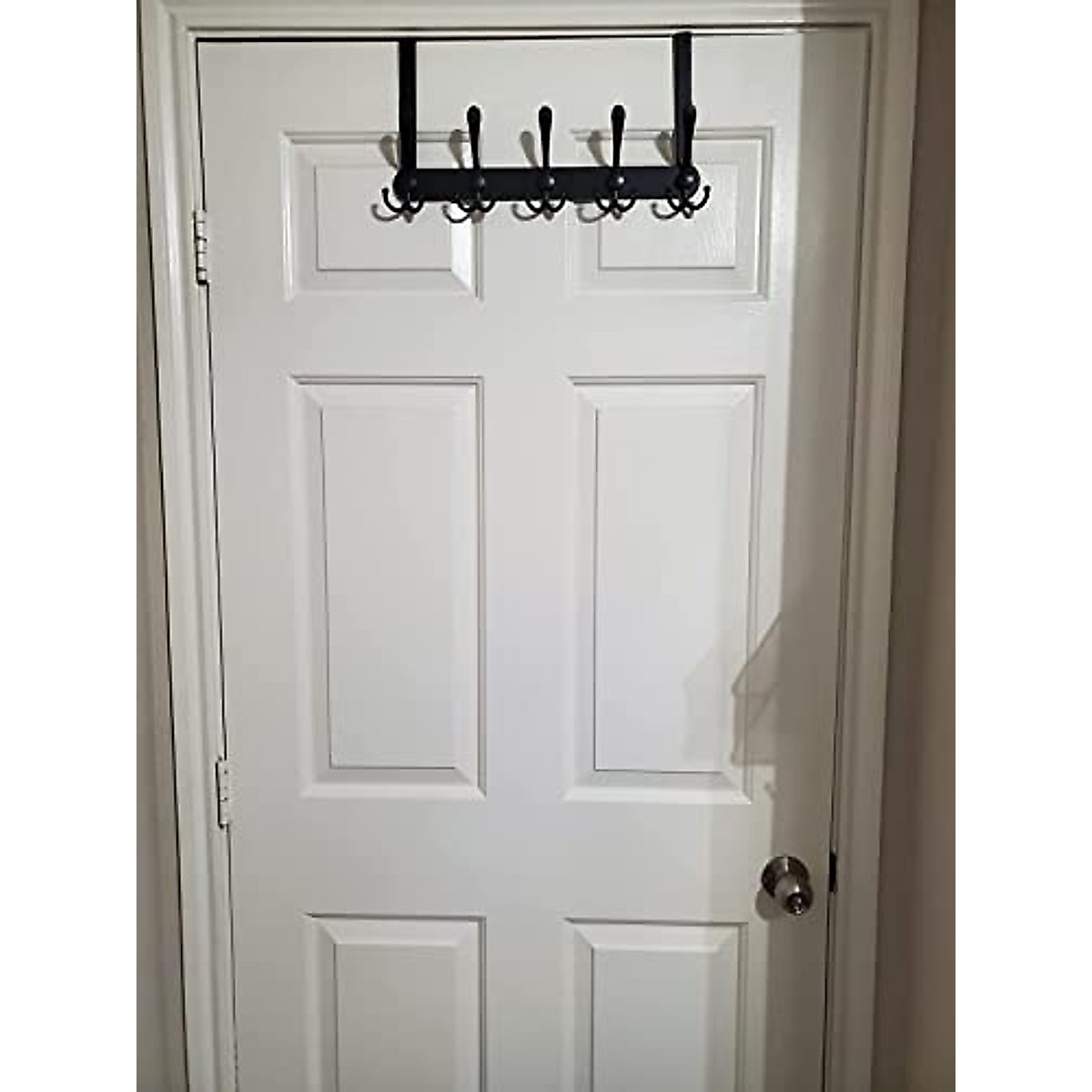 Encozy Over The Door Hooks,Coat Rack for Hanging Clothes Hat Towel (Heavy Duty Black 1pcs)