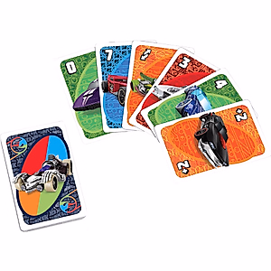 Hot Wheels UNO Matching Card Game Featuring 112 Cards with Hot Wheels Graphics, Game Night, Kids Gift Ages 7 Years & Older