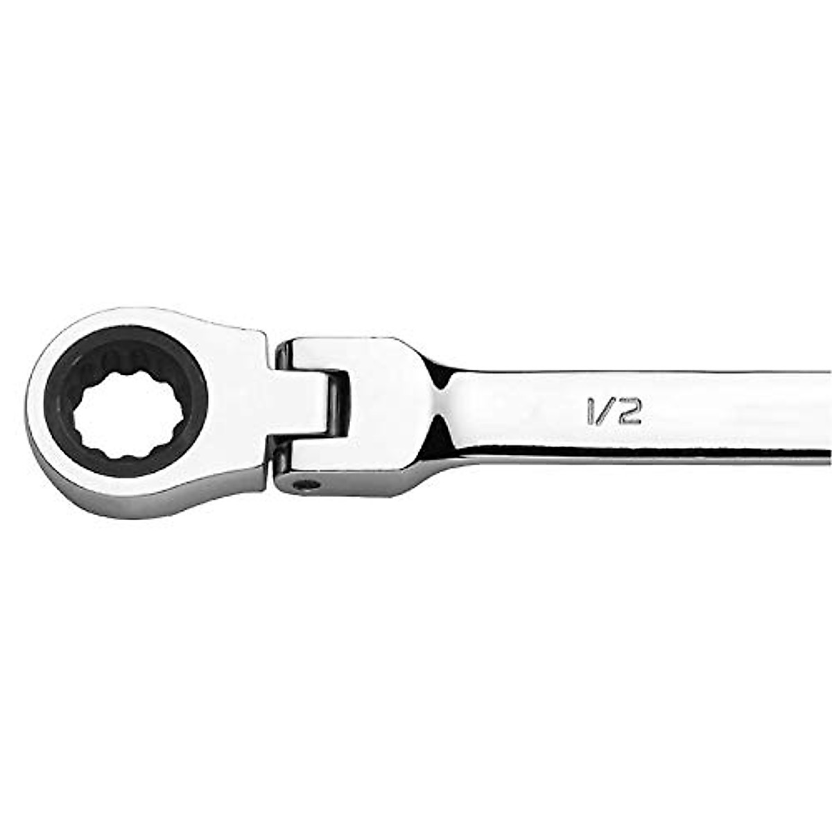 FLZOSPER 1/2 inch SAE Flex-Head Geared Ratchet Wrench,Box End Head 72-Tooth Ratcheting Combination Wrench Spanner