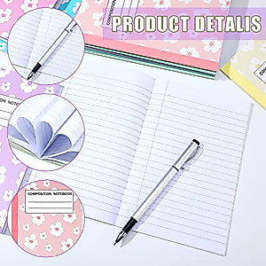 80 Packs Composition Notebook Bulk Wide Ruled Aesthetic Notebook Cute Composition Notebooks 60 Pages Colored A5 Journals For Teen Girls Students School Supplies