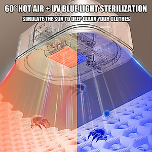 Portable Clothes Dryer, Convenient Compact Mini Laundry Dryers with Remote Control/Dryer Bag/1-8 Hours Timing/2-Speed Adjustment,Foldable Small Electric Dryer Machine, for Travel, Apartment, RV, Dorm